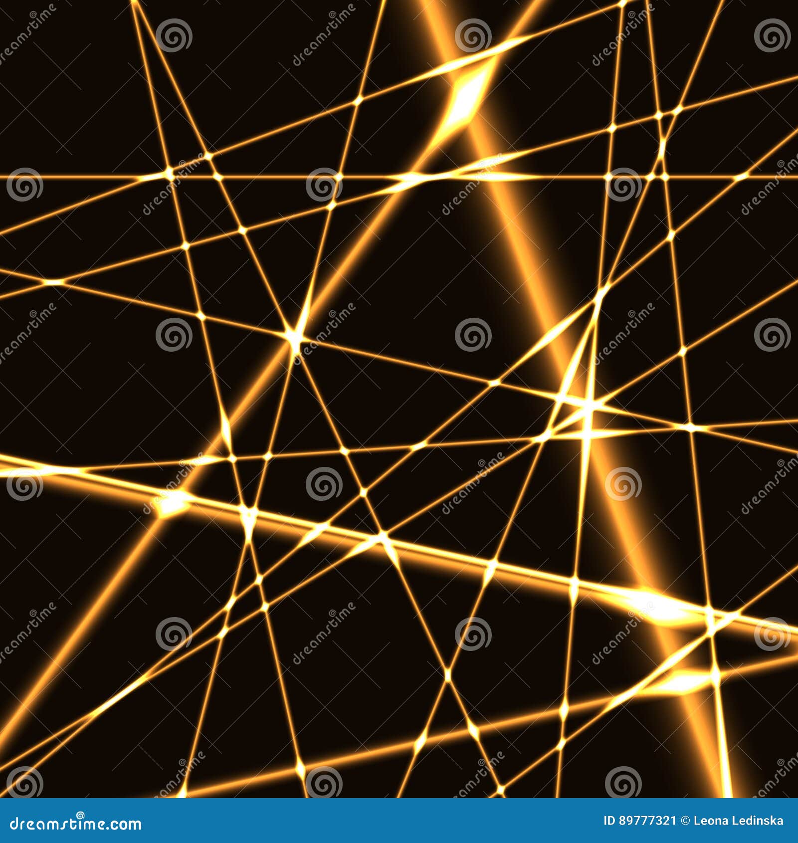 Golden Lighting Effect Sparkling Star Rays With Splinter Flare. Royalty ...