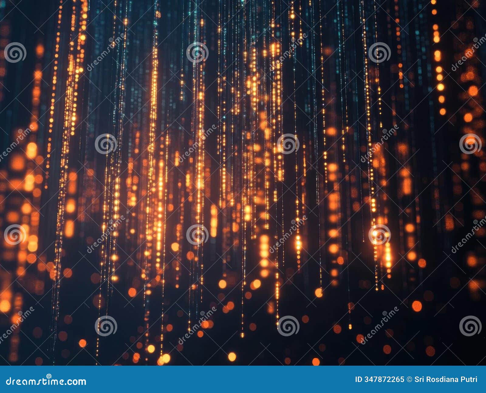 Golden Lights Drizzle Downward, Abstract Sparkle Background, Visual ...