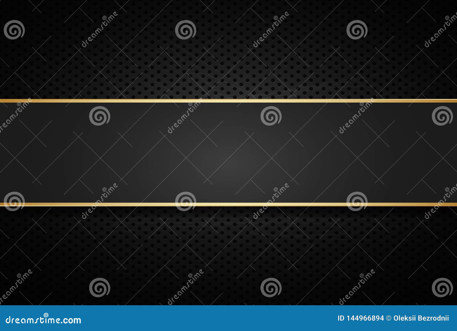 Golden Line Banner . Gold Dark Background . Stock Vector - Illustration ...
