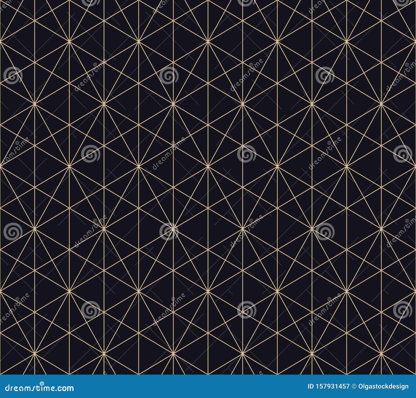 Golden Lines Pattern. Vector Gold and Black Geometric Seamless Grid ...