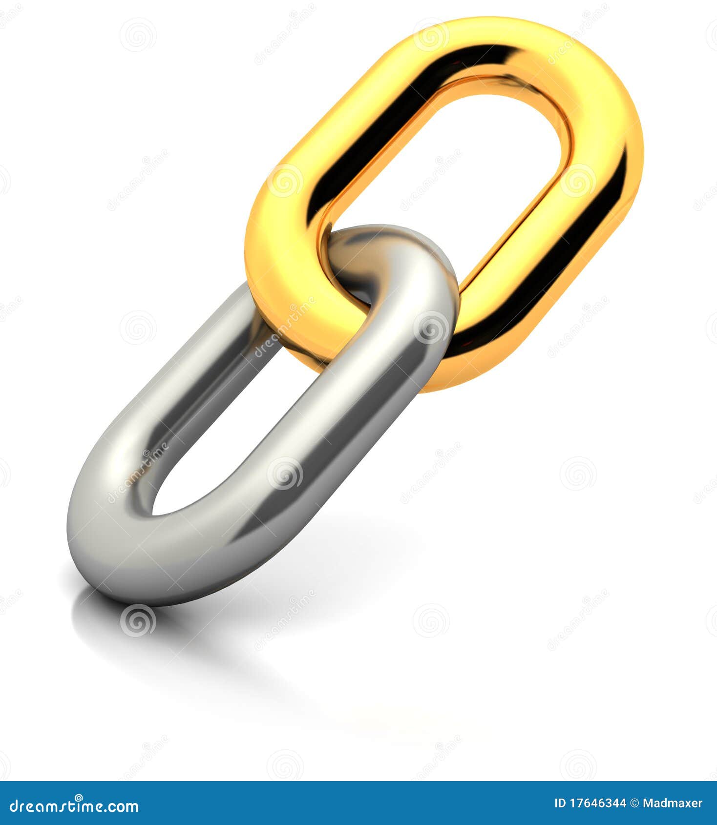 Golden link stock illustration. Illustration of hyperlink - 17646344