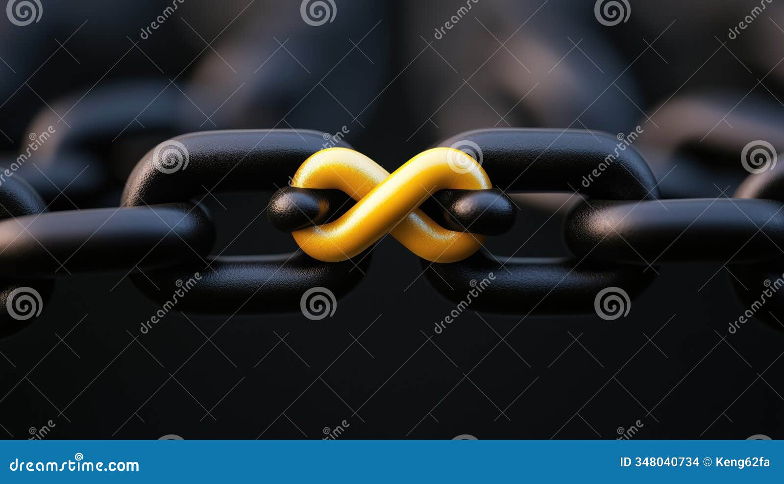 Golden Link Connecting Two Black Chain Segments Symbolizes Unity and ...