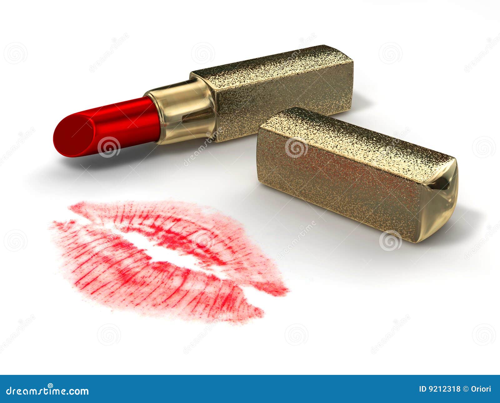 Golden lipstick stock illustration. Illustration of lipstick - 9212318