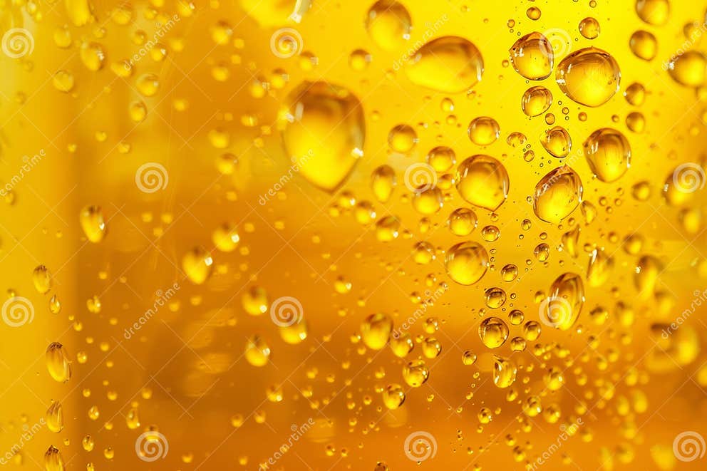 Golden Liquid with Bubbles is Perfect for Design Projects, Featuring an ...