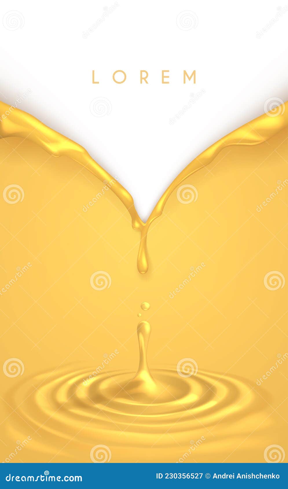 Golden Liquid Oil Drop Effect Background Stock Vector - Illustration of ...