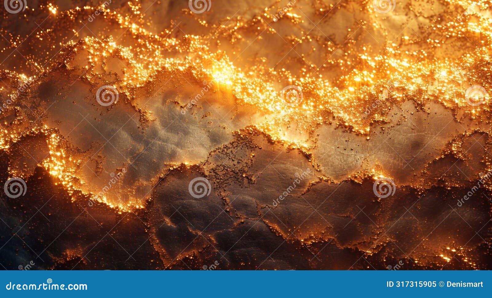 Golden Liquid Stone Texture Background with Shiny Glitter Surface.Macro ...