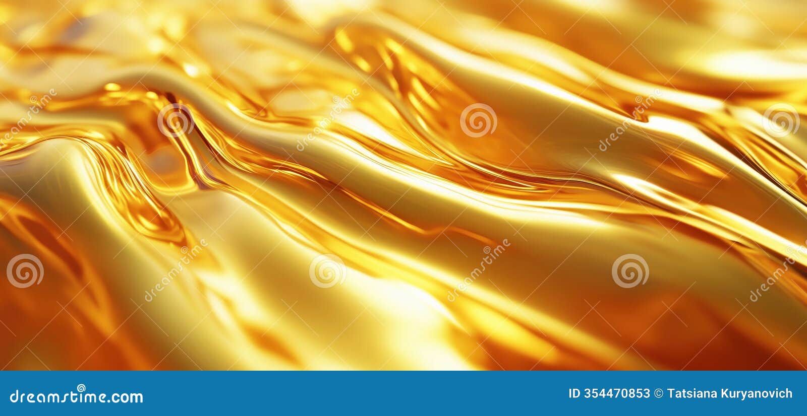 Golden Liquid Surface with Flowing Waves and Shiny Texture, Captivating ...