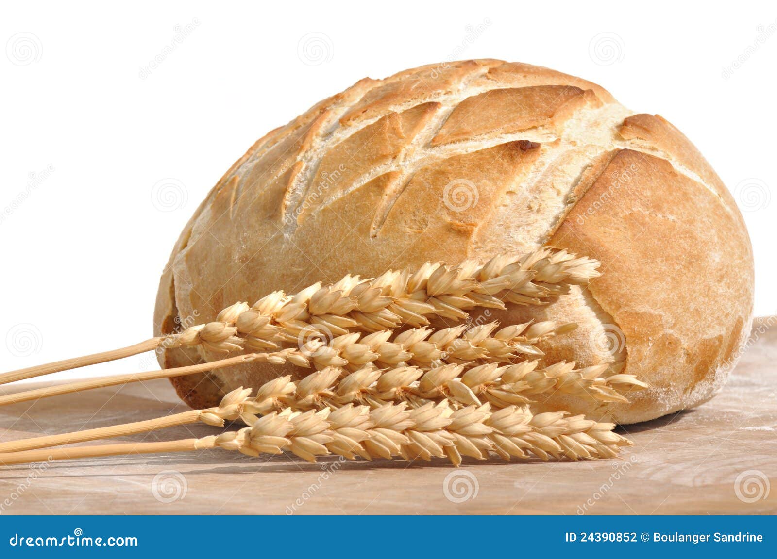 Golden loaf of bread stock photo. Image of round, food - 24390852