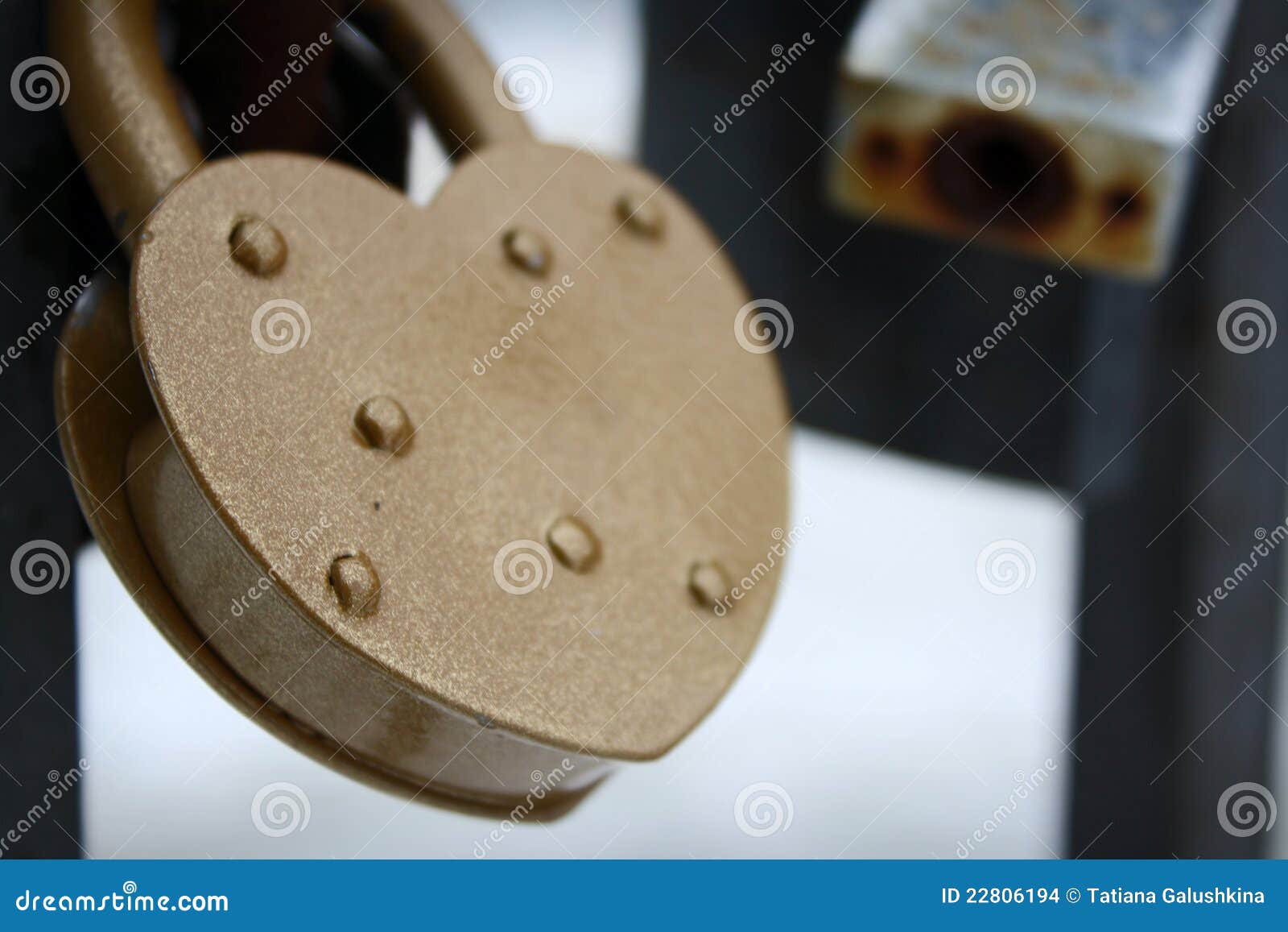 Golden lock stock photo. Image of heart, forever, together - 22806194