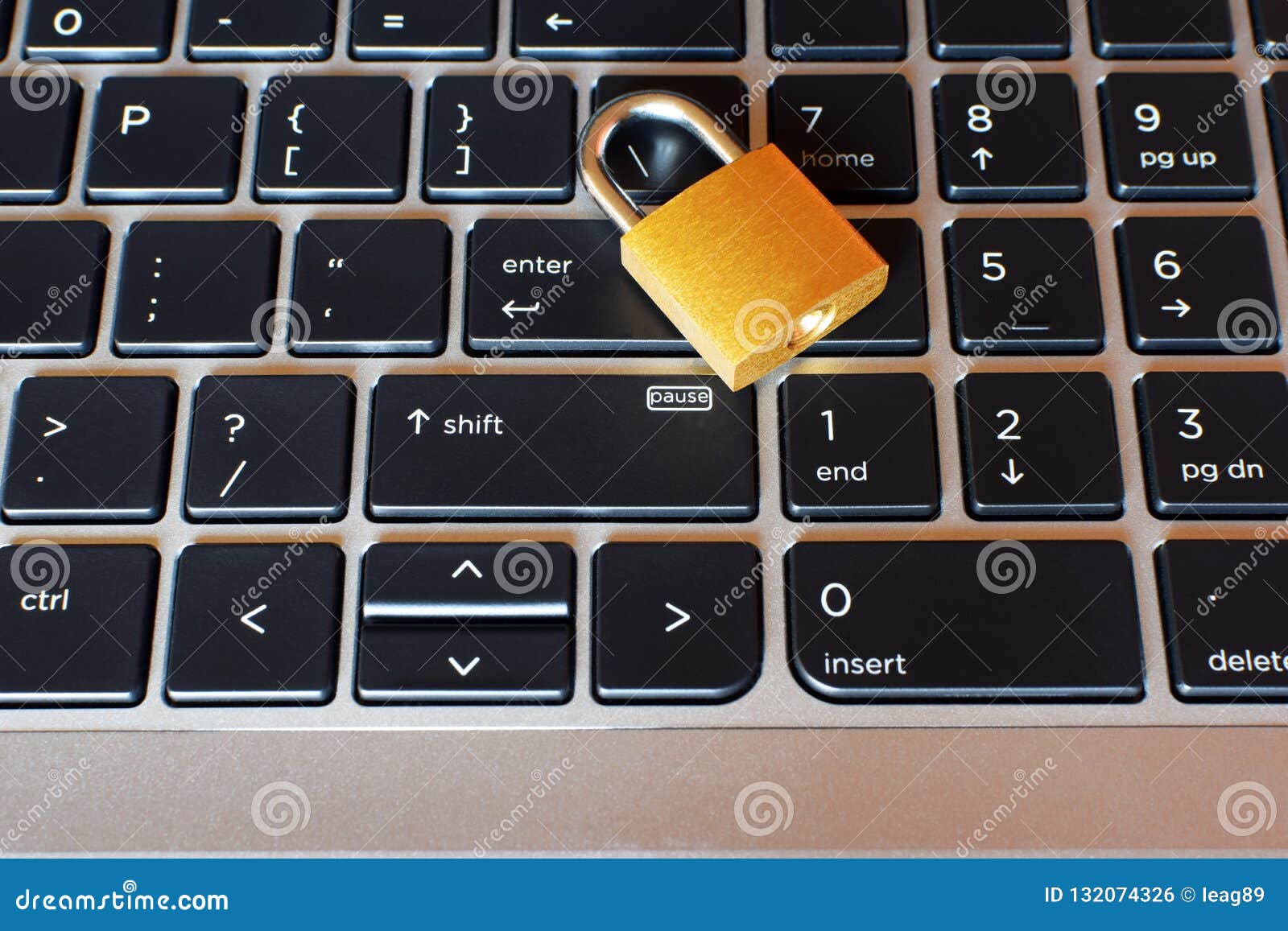 Golden Locked Padlock on Laptop Keyboard Stock Photo - Image of danger ... Golden Locked Padlock on Laptop Keyboard Stock Photo - Image of danger ...