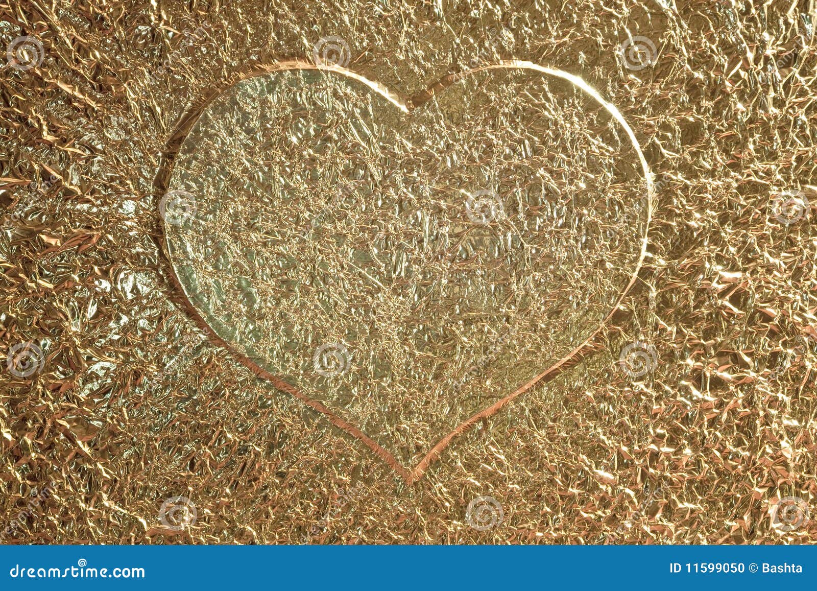 Golden Love Heart Background Stock Photo - Image of romance, love: 11599050