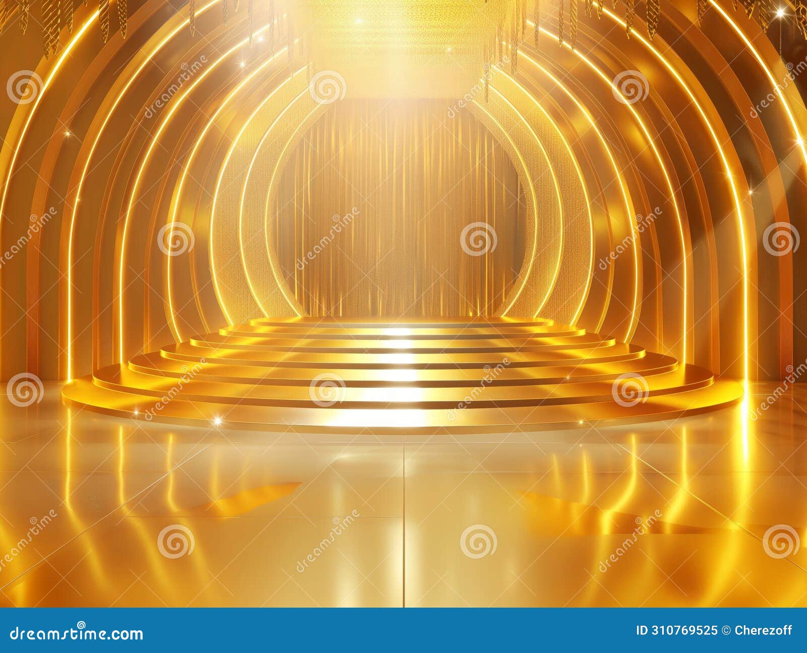 Golden Luxury Event Hall Interior Stock Image - Image of luxury ...