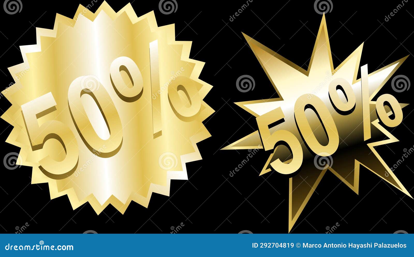 50 Golden Luxury Percent Number Sticker Pack Collection Stock Vector ...