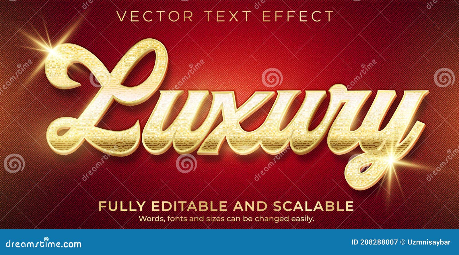 Golden Luxury Text Effect Editable Shiny and Elegant Text Style Stock ...