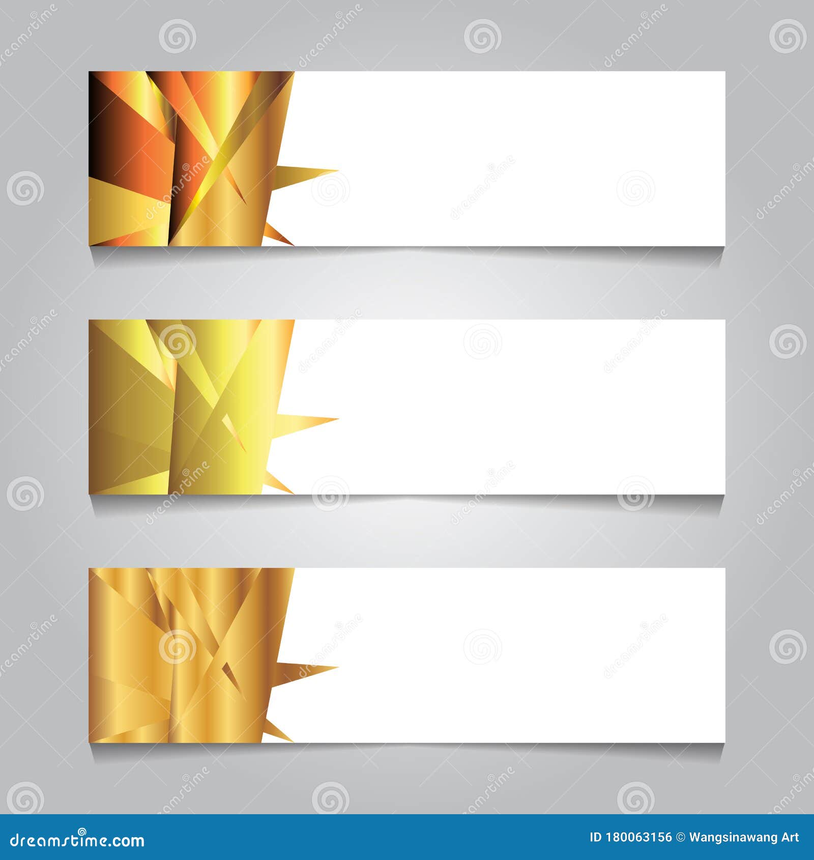 Golden Luxury Web Banner. Print Banner Template Design. for Promotion ...