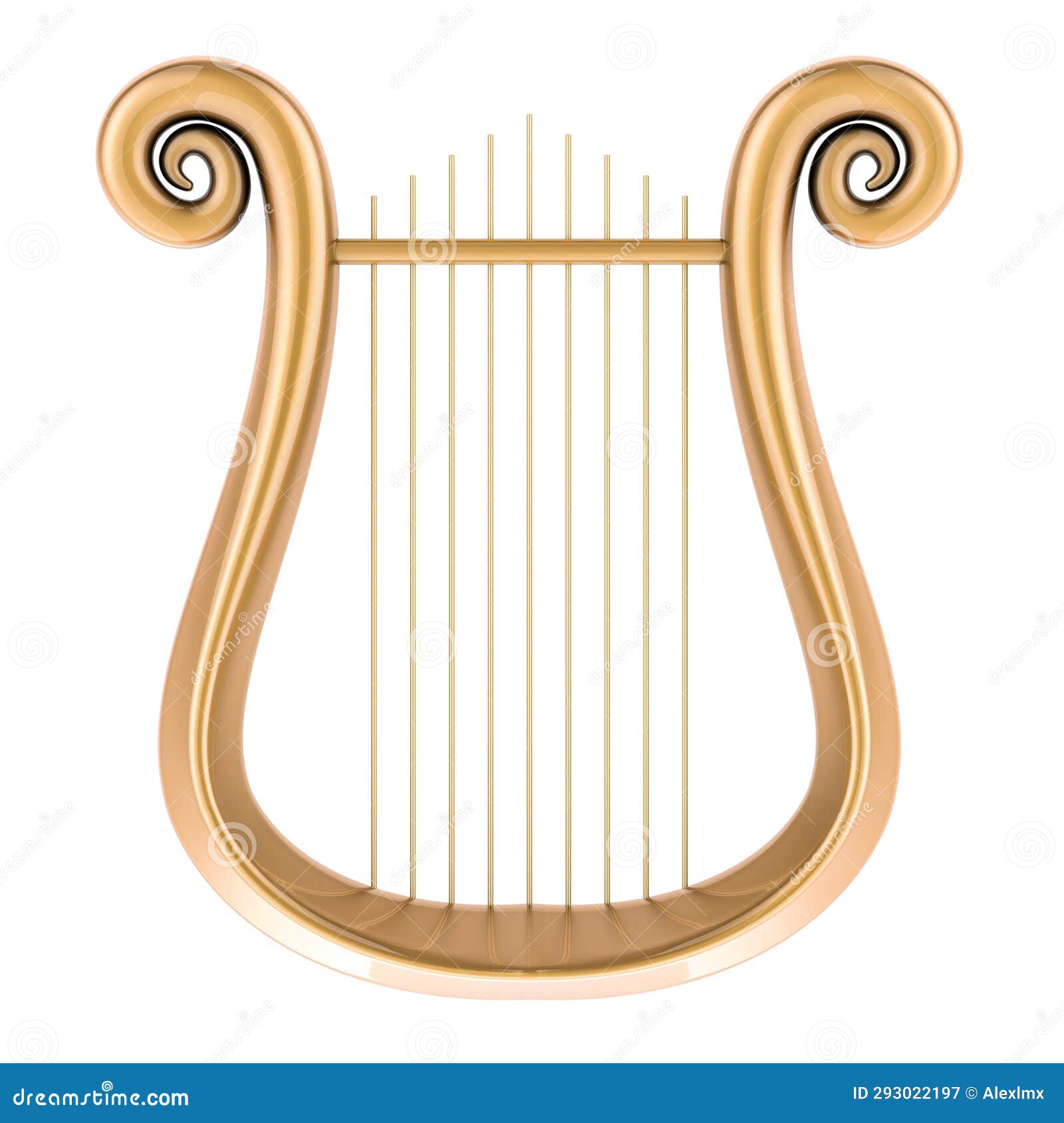 Golden Lyre Stock Image | CartoonDealer.com #61840807