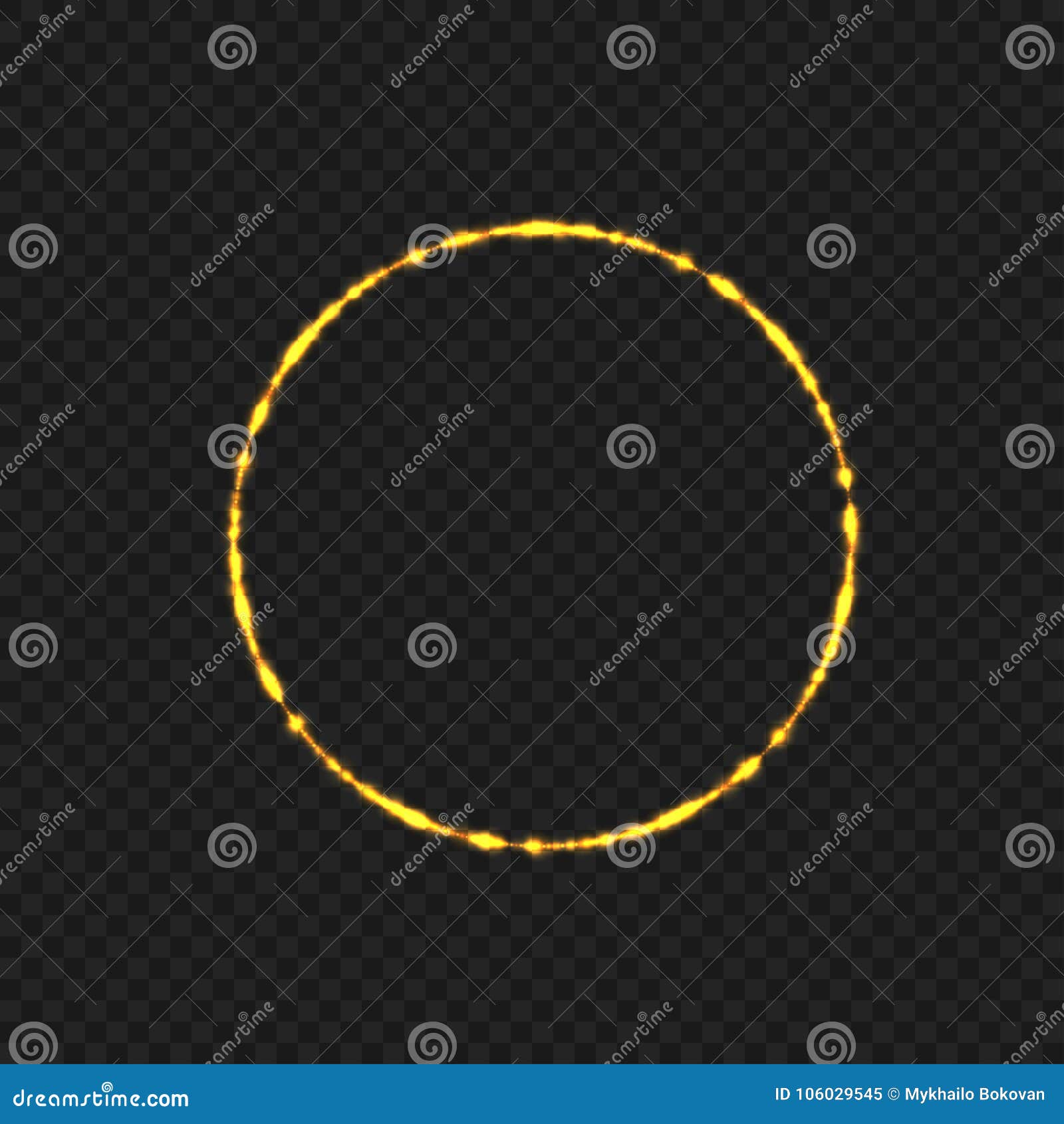 Golden fire ring stock vector. Illustration of glitter - 106029545