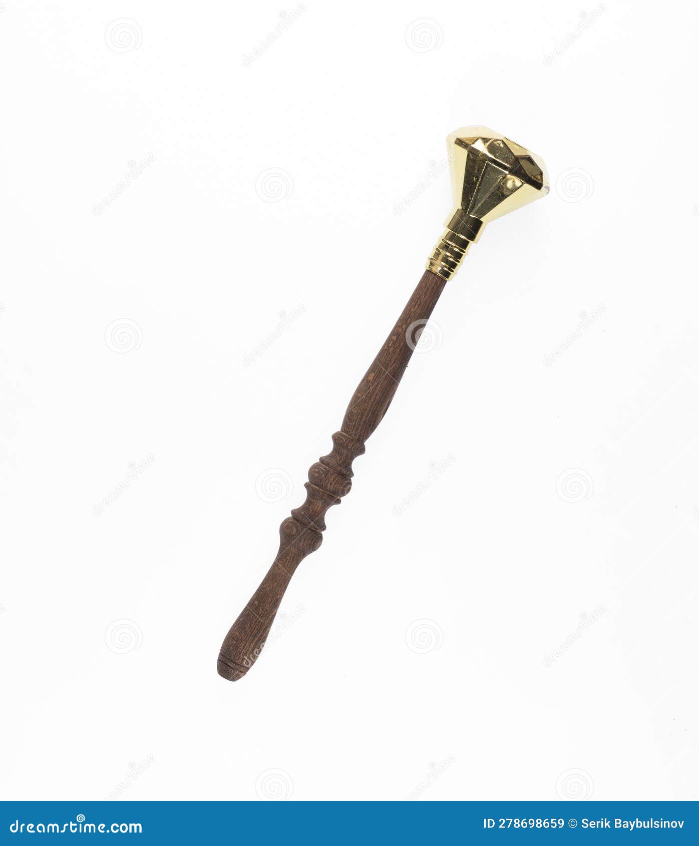 Golden Magic Staff on a White Background Stock Image - Image of ancient ...