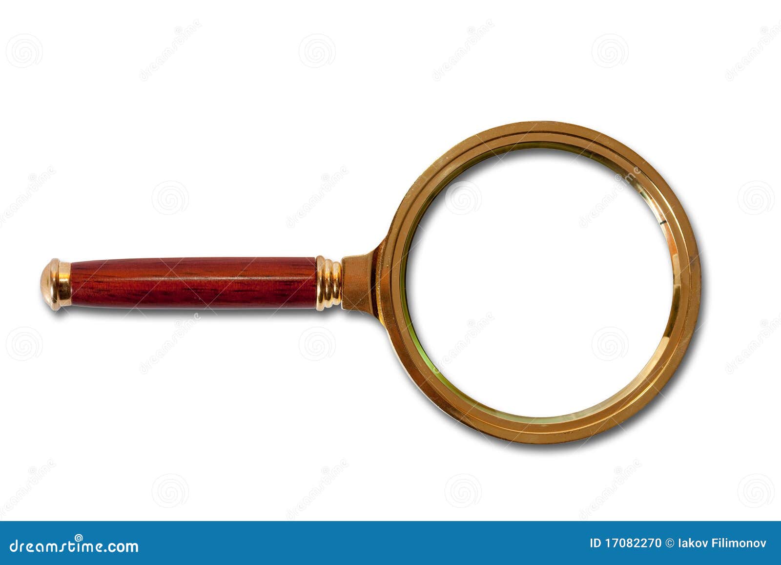 Golden magnifier glass stock photo. Image of realistic - 17082270