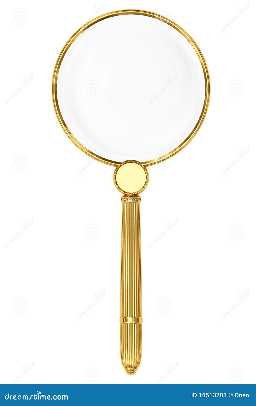 Golden magnifying glass stock image. Image of antique - 16513703