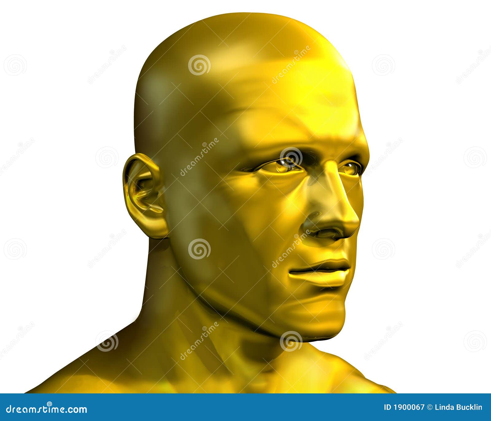 Golden Male Head stock illustration. Illustration of male - 1900067