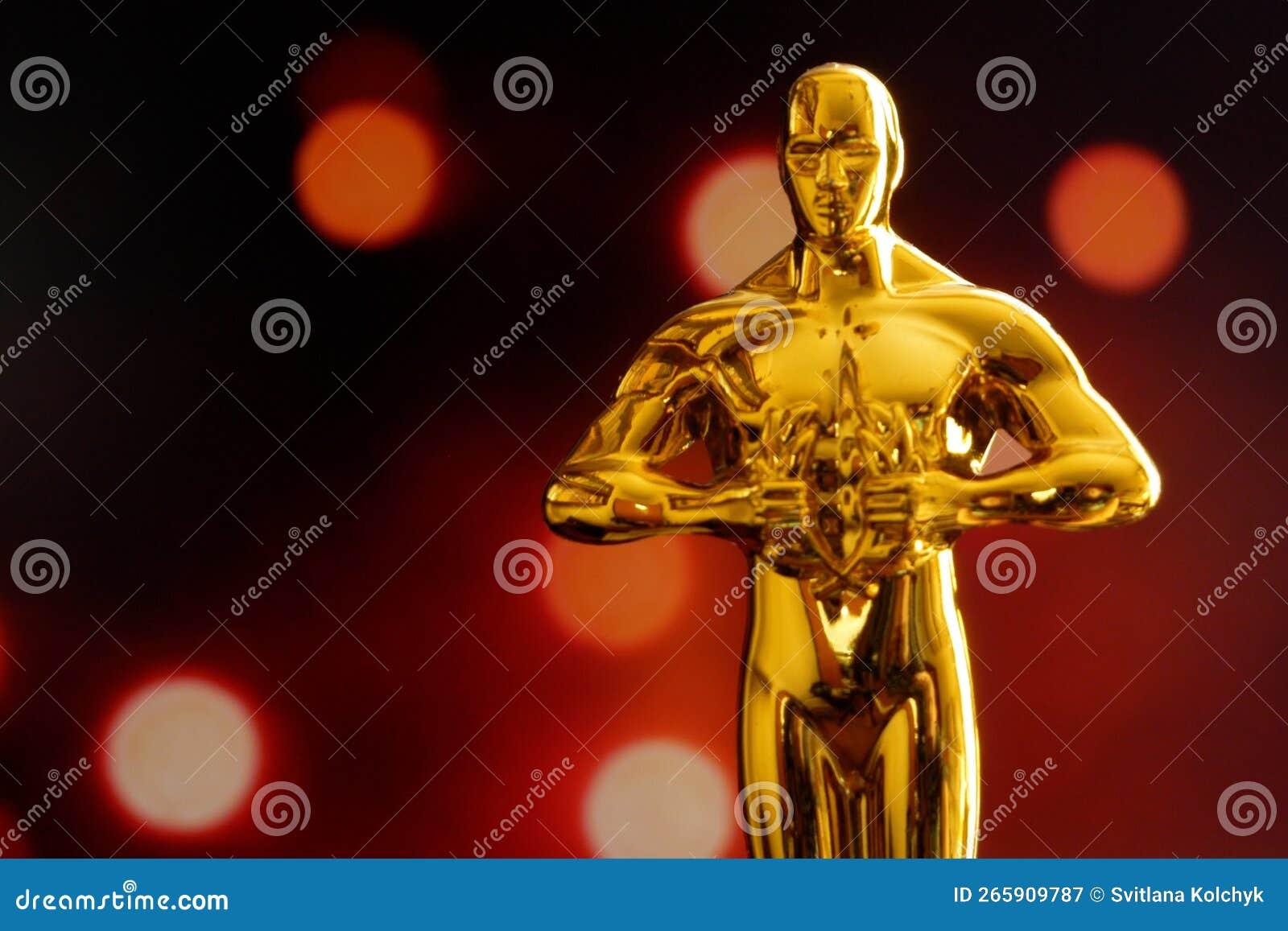 Golden Man Statue on Night Firework Background Stock Image - Image of ...