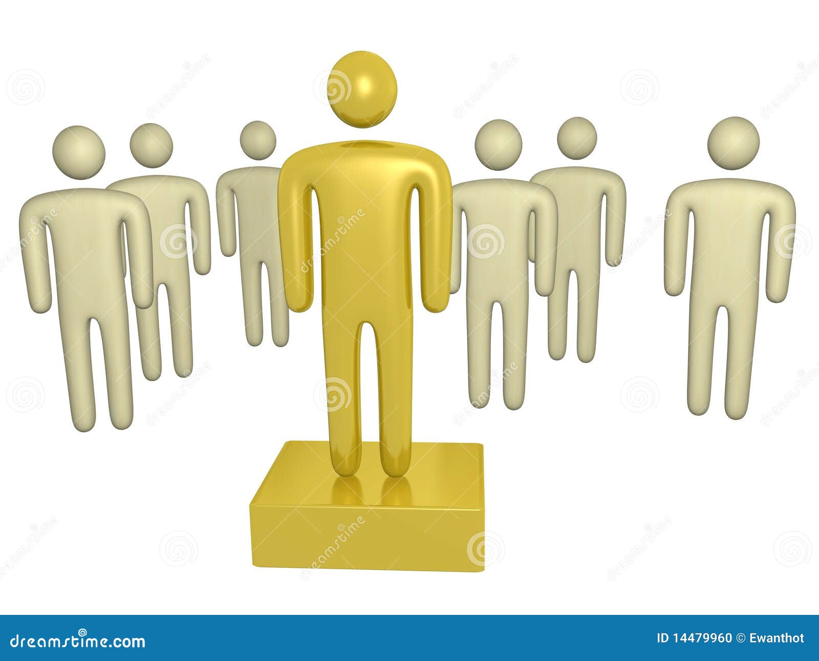 Golden Man on a Step stock illustration. Illustration of business ...