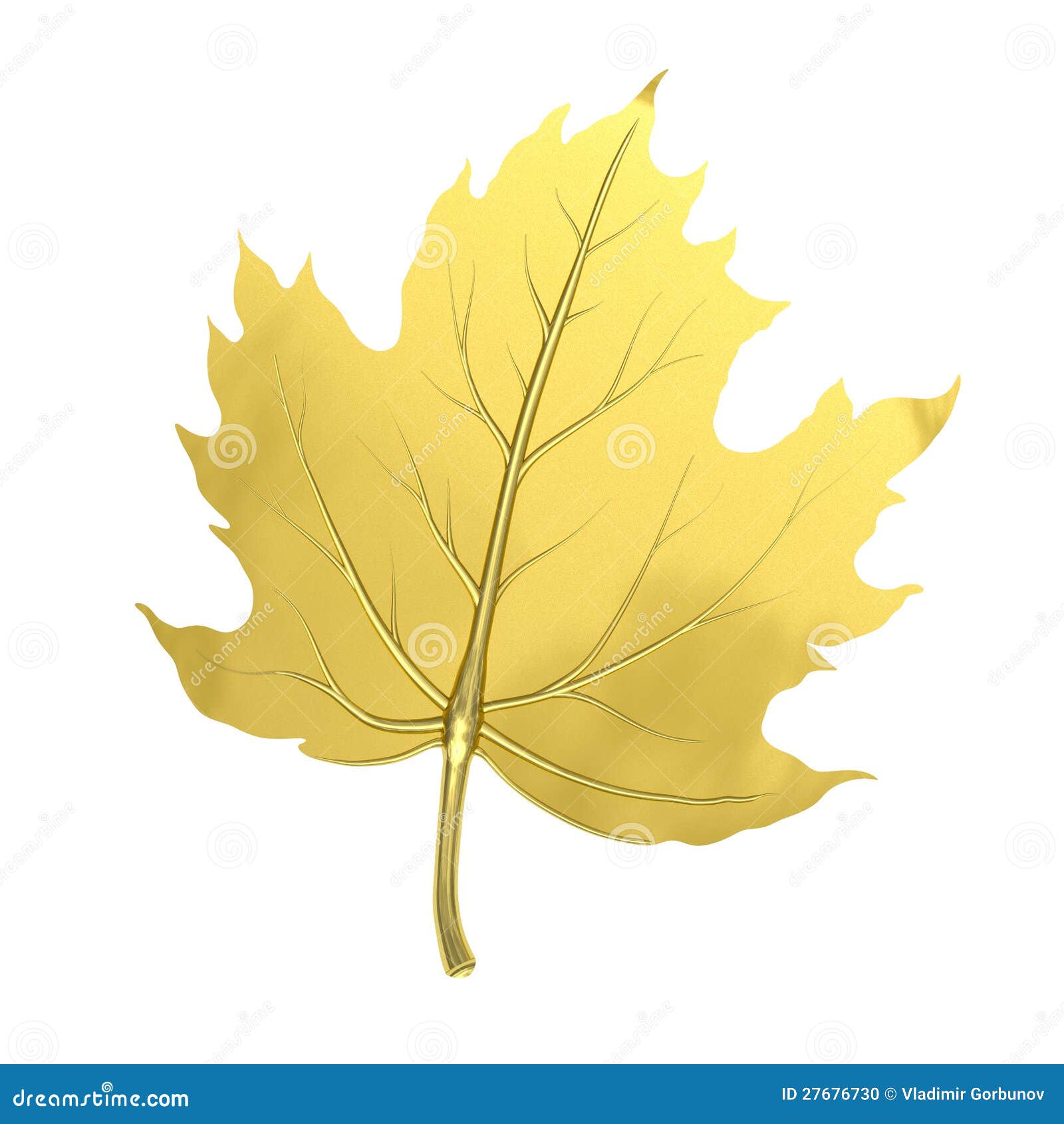 Golden maple leaf stock illustration. Illustration of leaf - 27676730