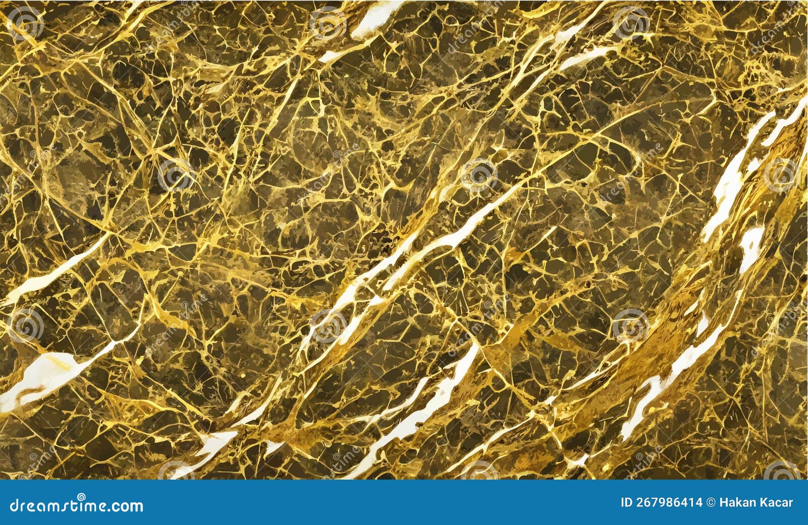 Golden Marble Texture with Many Contrasting Textures.Vector Stock ...