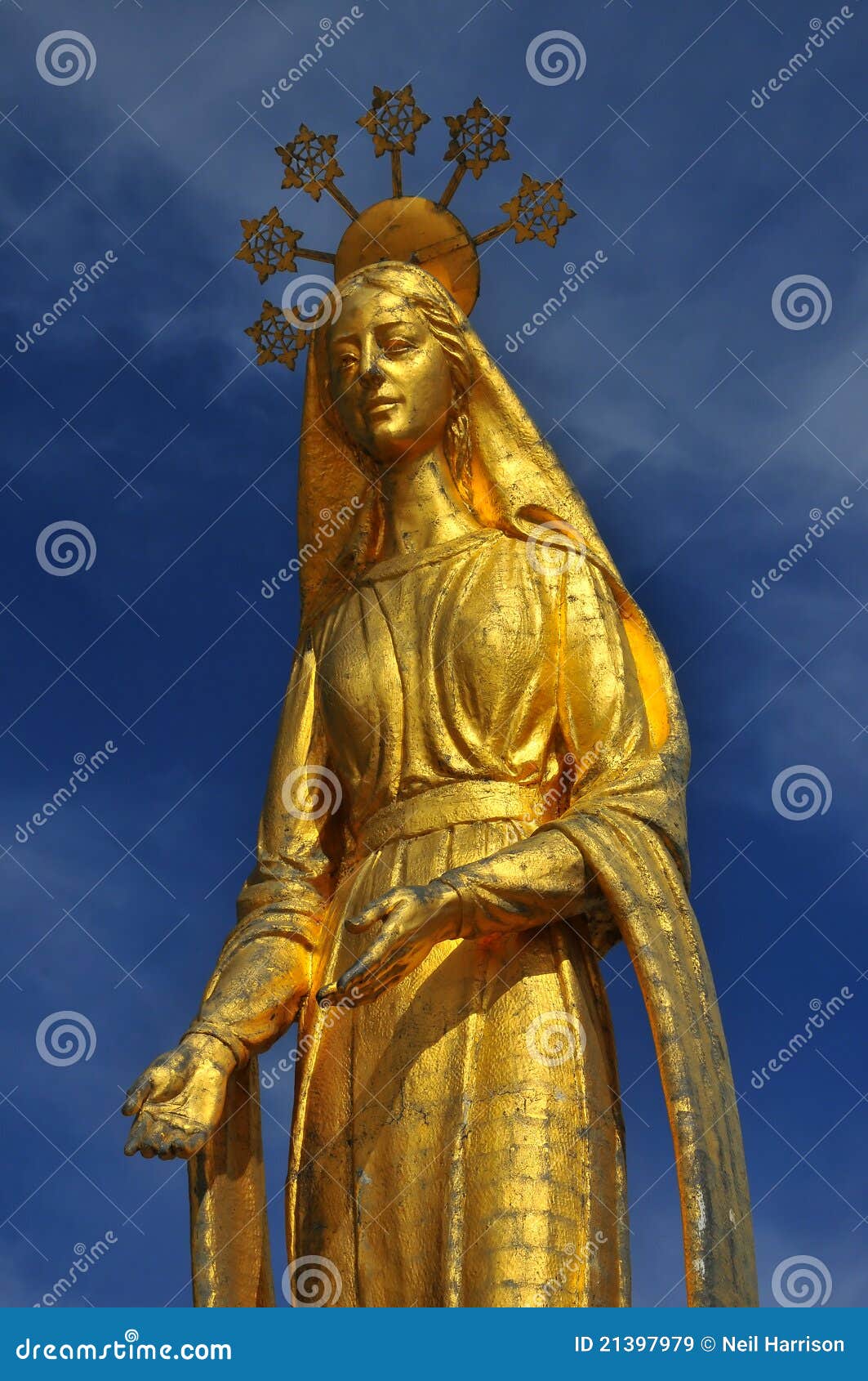 Golden Mary stock image. Image of precious, virgin, mountain - 21397979