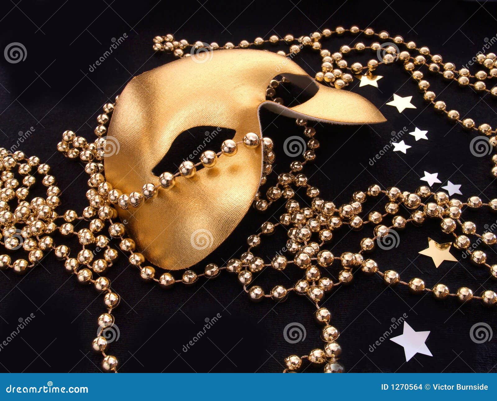 Golden Mask stock photo. Image of party, string, face - 1270564