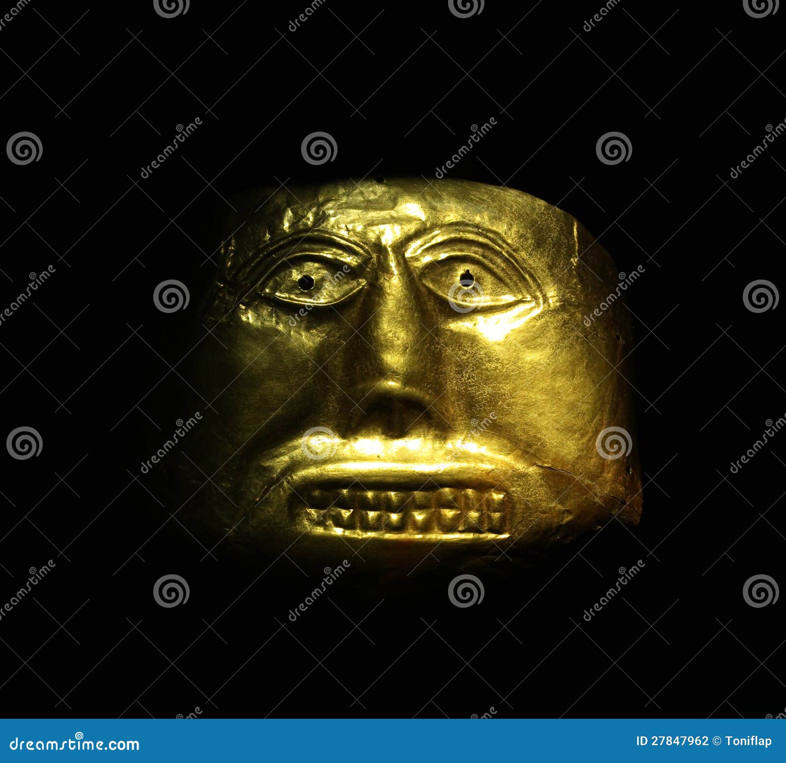 Ancient Tolima Culture Anthropomorphic Golden Figure Editorial Photo ...