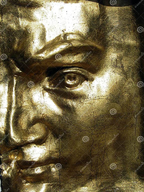 GOLDEN MASK of DAVID stock photo. Image of classical, leonardo - 1531796