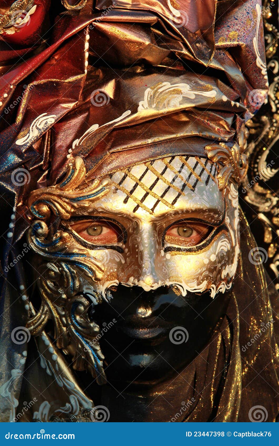 Golden mask detail stock photo. Image of mask, masque - 23447398
