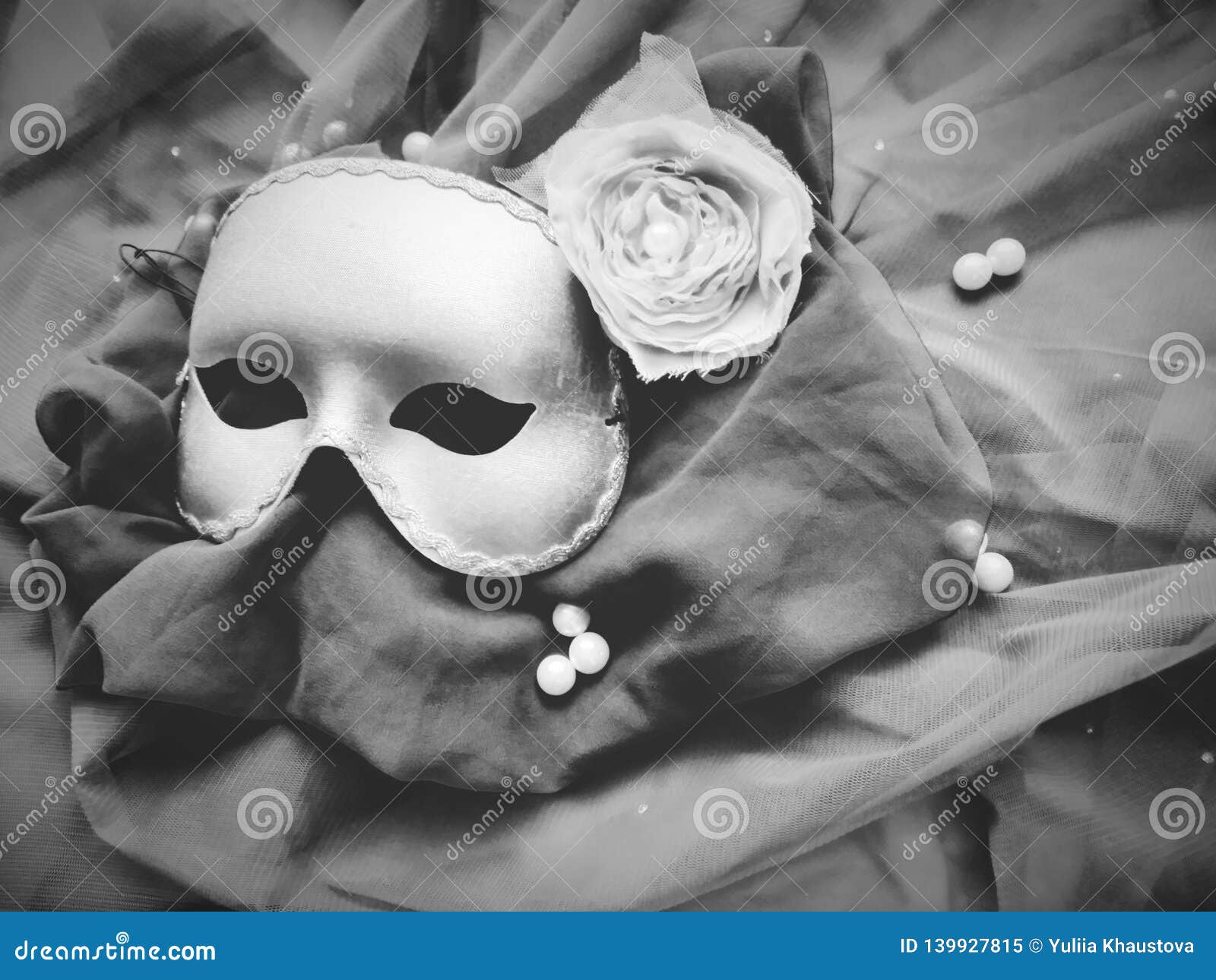 Golden Mask for Opera on the Two Fabric Stock Image - Image of idea ...