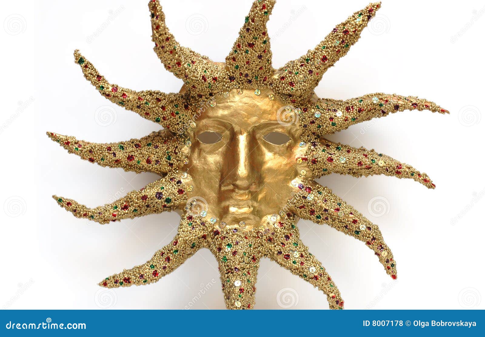 Golden mask of sun stock photo. Image of luxurious, rich - 8007178
