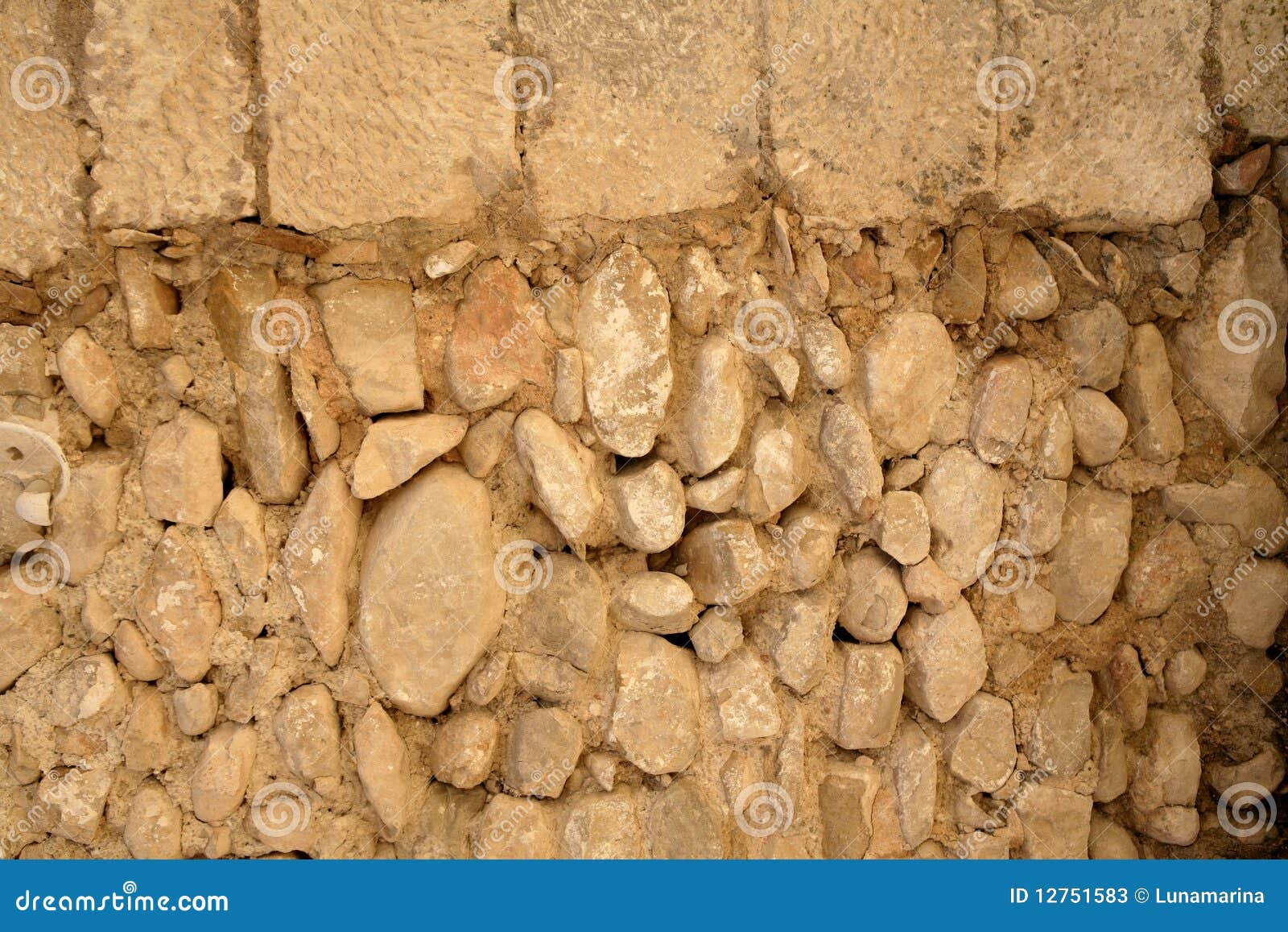 Golden Masonry Stone Wall from Old Building Stock Image - Image of ...