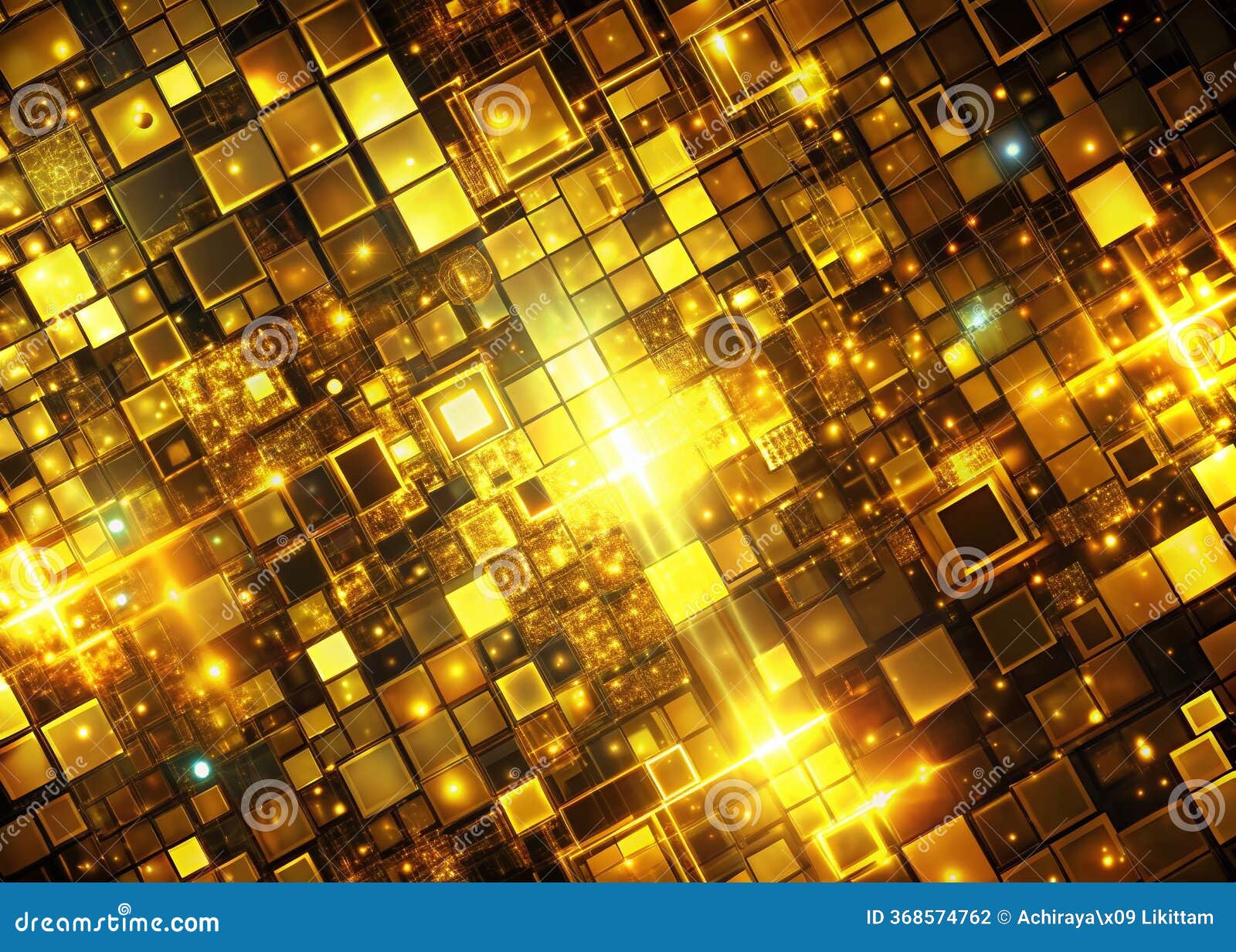 Golden Matrix Symbols, Digital Binary Code On Black Background A4 Size ...