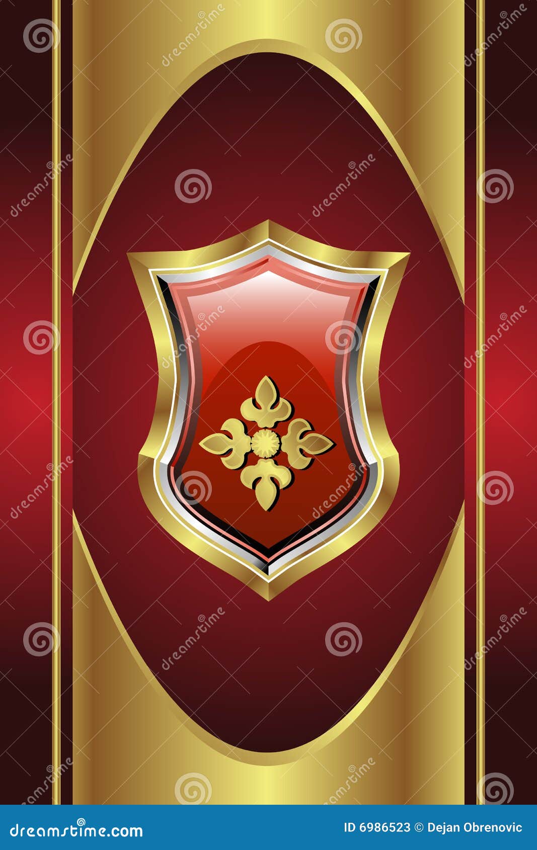 Golden Medallion stock vector. Illustration of vector - 6986523