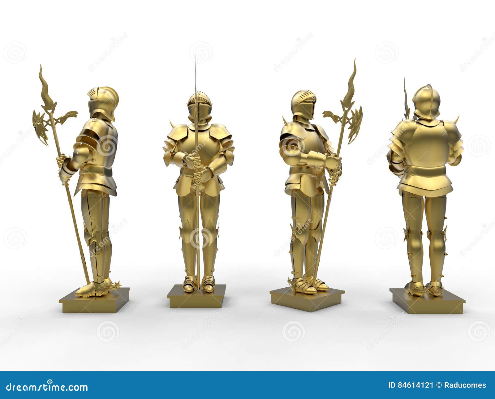 Golden medieval knight stock illustration. Illustration of background ...
