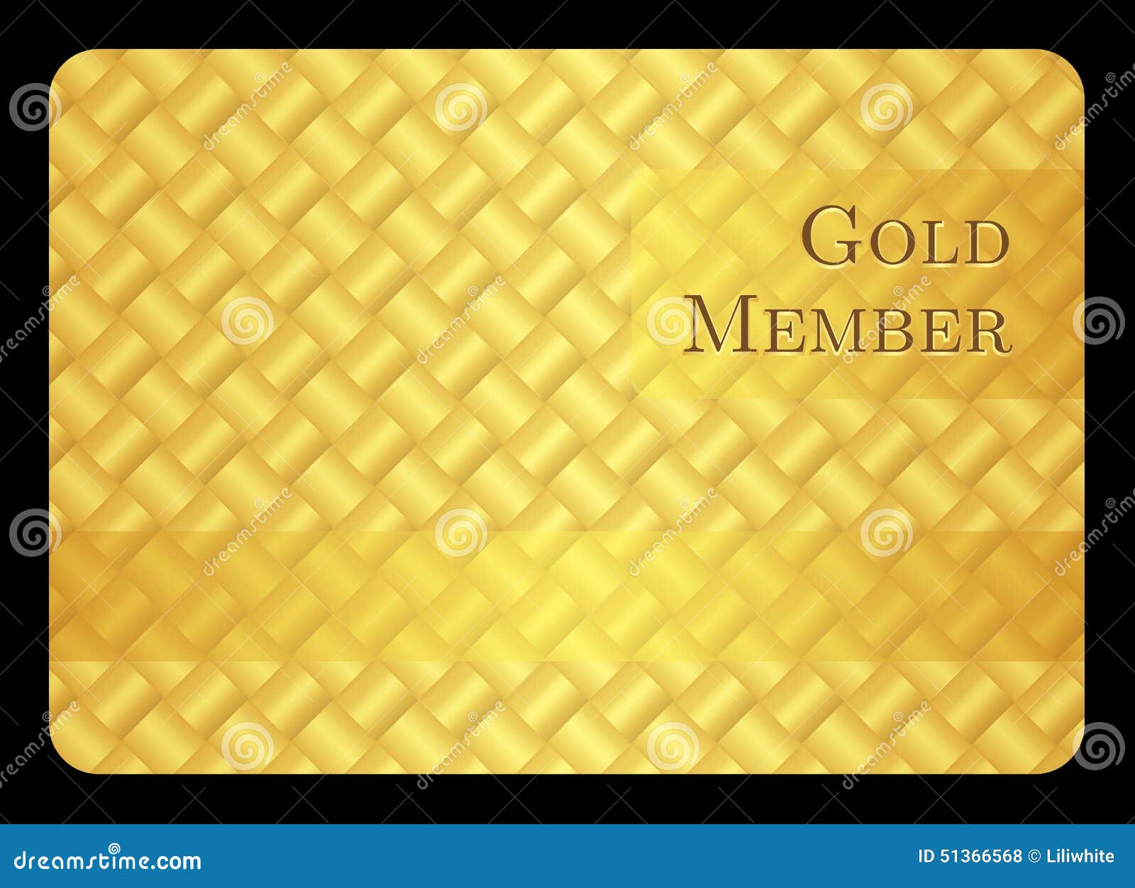 Golden Member Card with Modern Pattern Stock Illustration ...