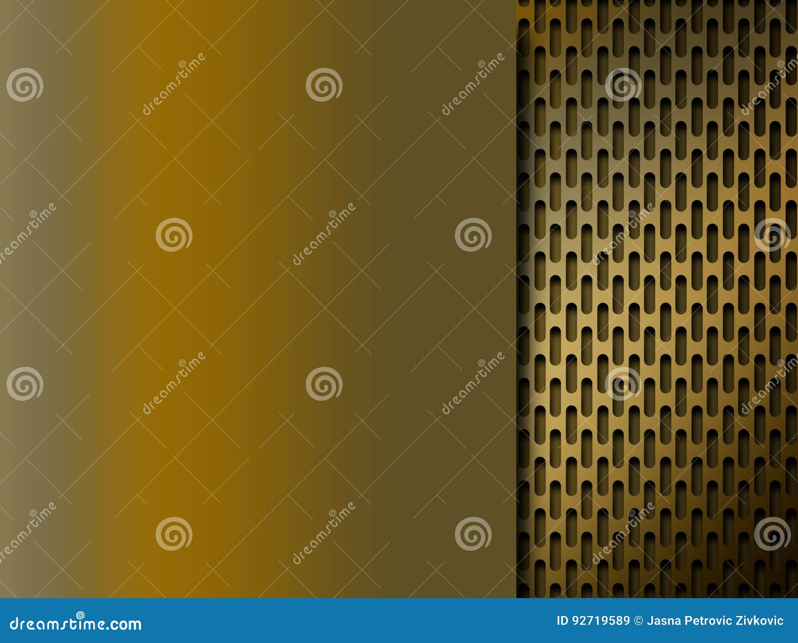Golden Metal Grid Background Stock Illustration - Illustration of iron ...