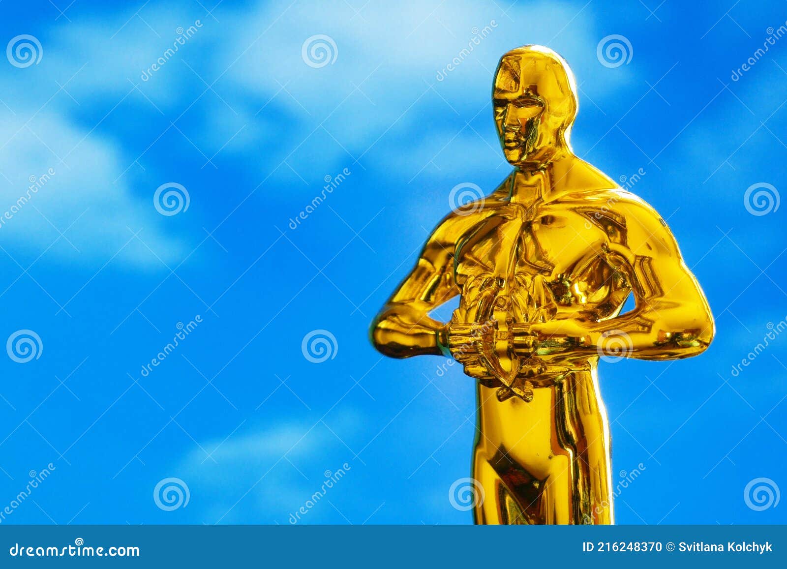 Hollywood Golden Oscar Academy Award Statue. Success and Victory ...