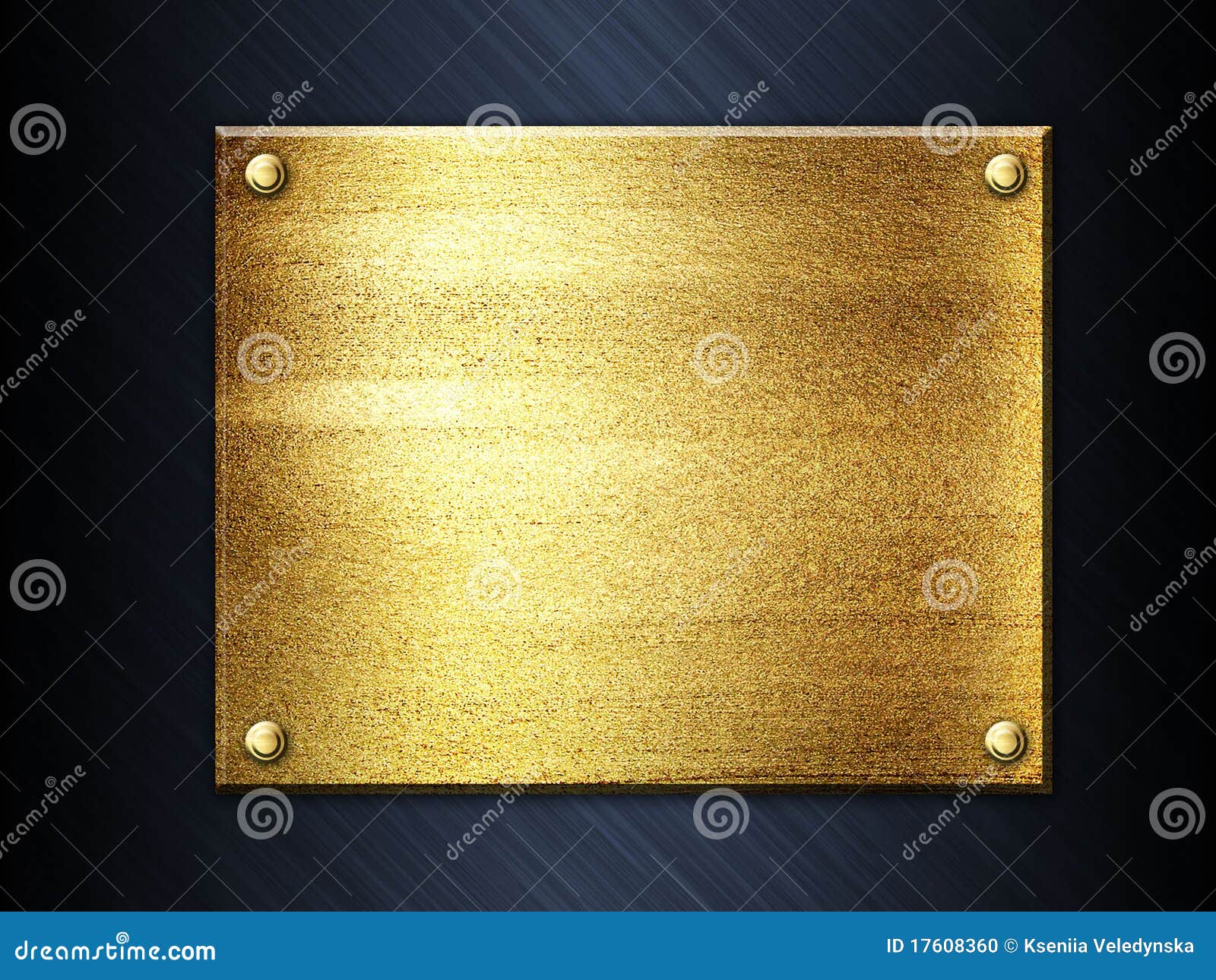 Golden Metal Plate Background Stock Illustration - Illustration of ...