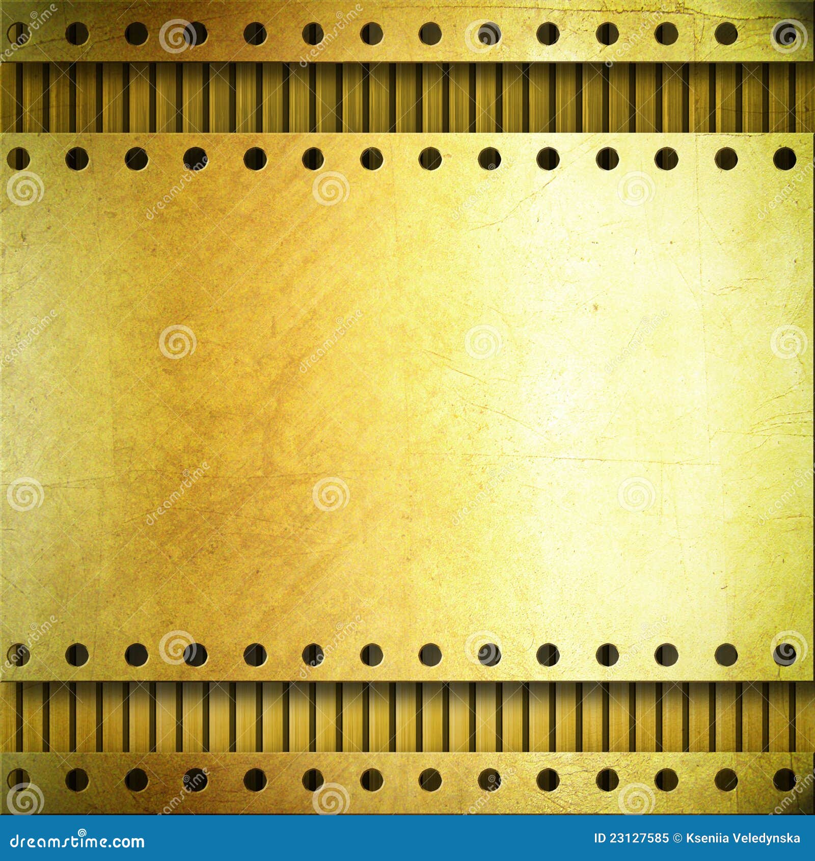 Golden Metal Plate Background Stock Illustration - Illustration of ...
