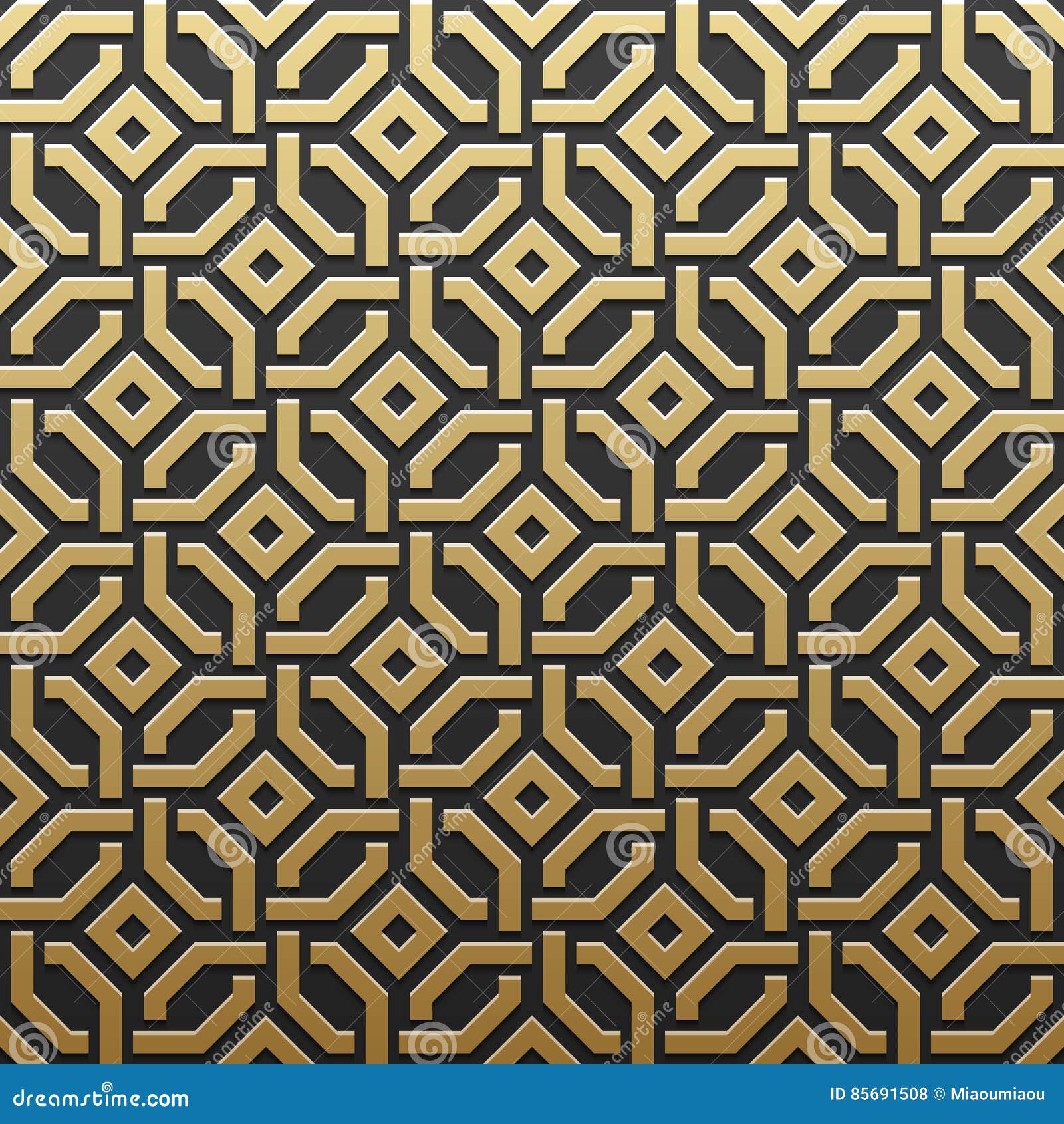 Golden Metallic Background with Geometric Pattern Stock Vector ...