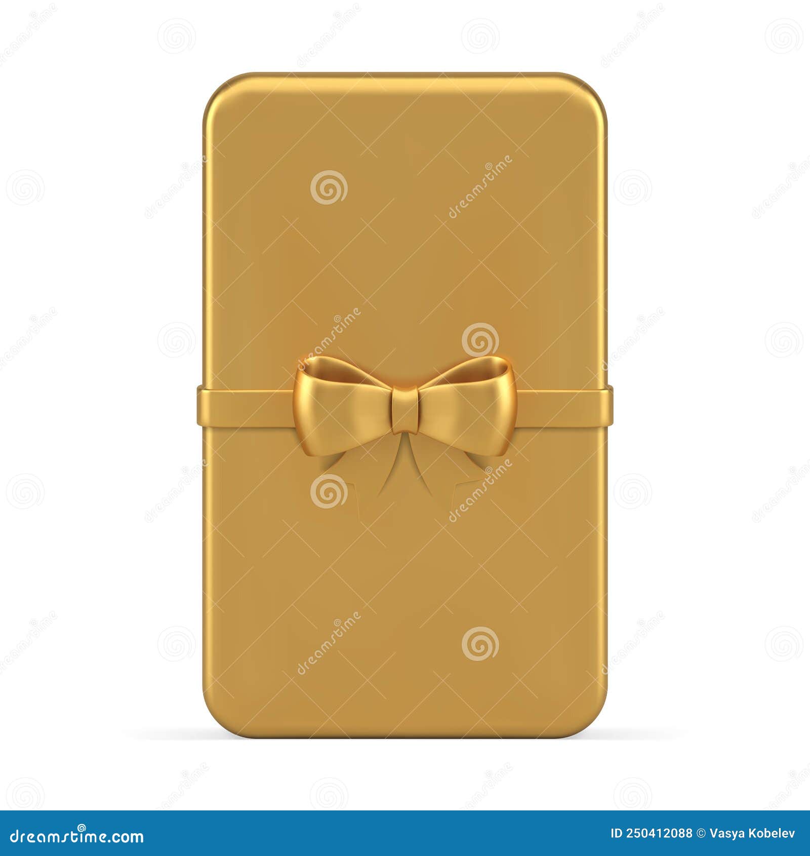 Golden Metallic Gift Card Vertical Slim Rectangle Premium Holiday ...