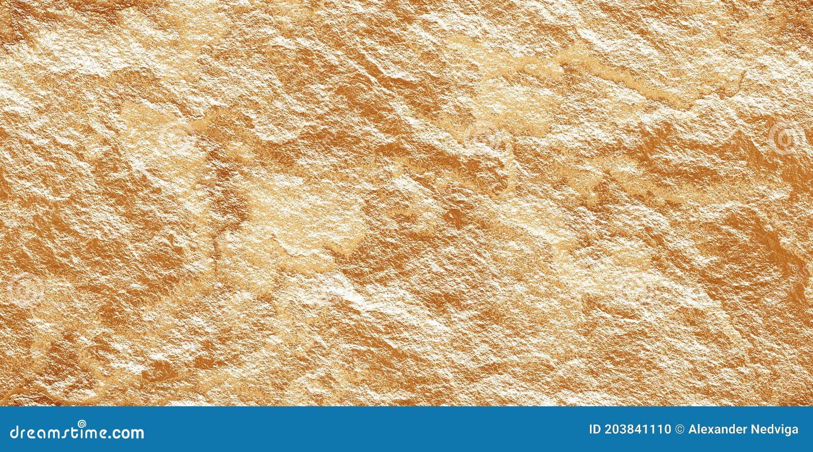 Golden Metallic Ore Surface. Seamless Gold Rock Pattern Stock ...