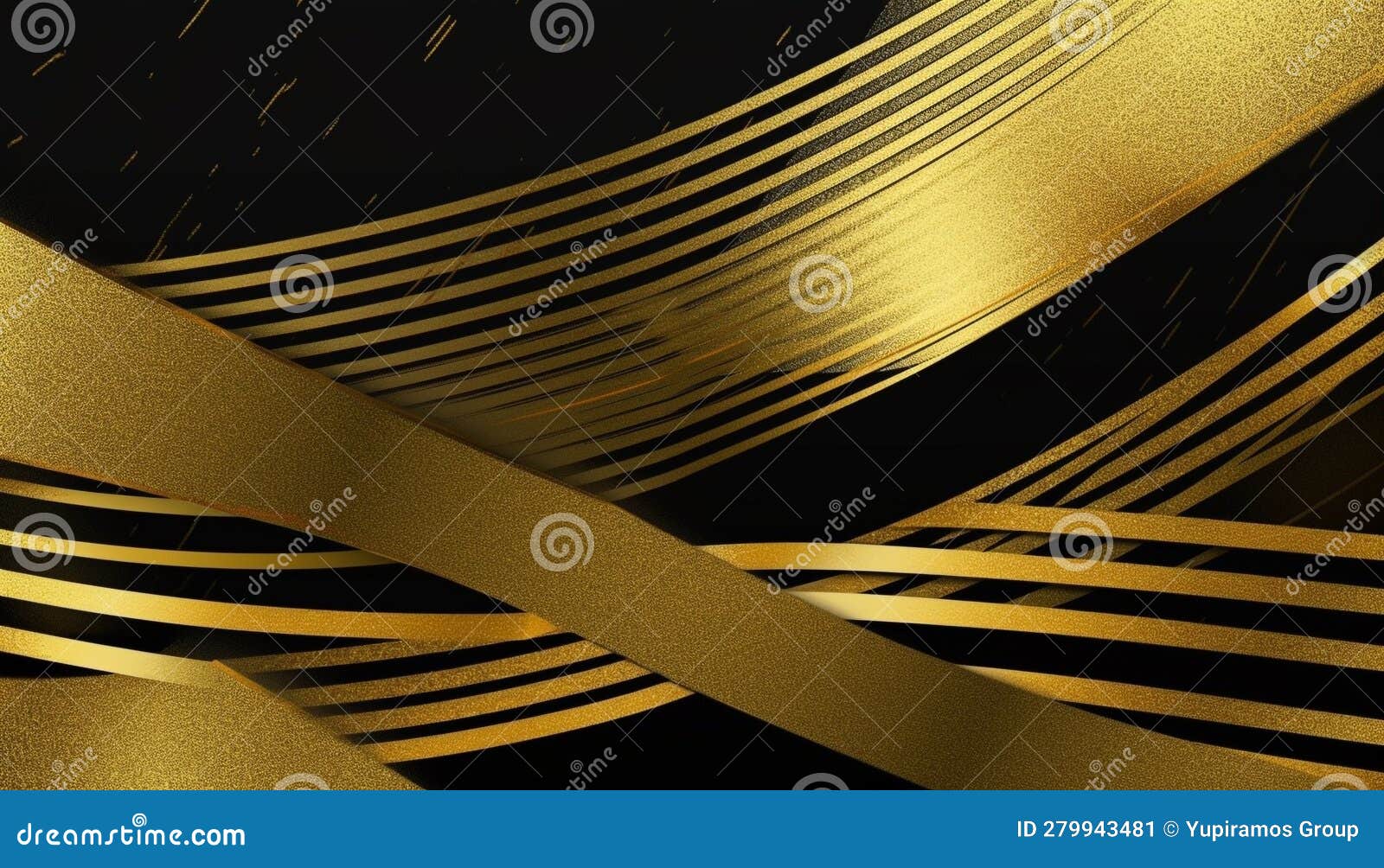 Golden Metallic Wave Pattern Creates Modern Abstract Backdrop for ...
