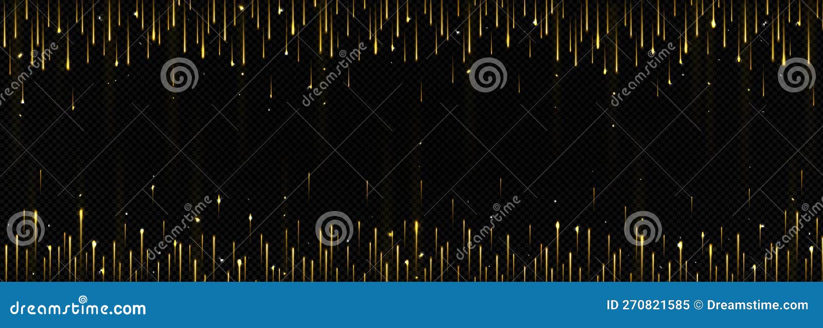 Golden Meteor Fall and Rain Vector Background Stock Image - Image of ...
